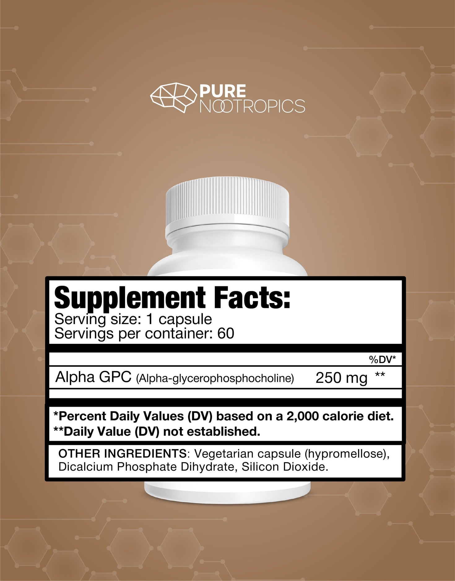 Alpha GPC Capsules & Powder Pure Nootropics