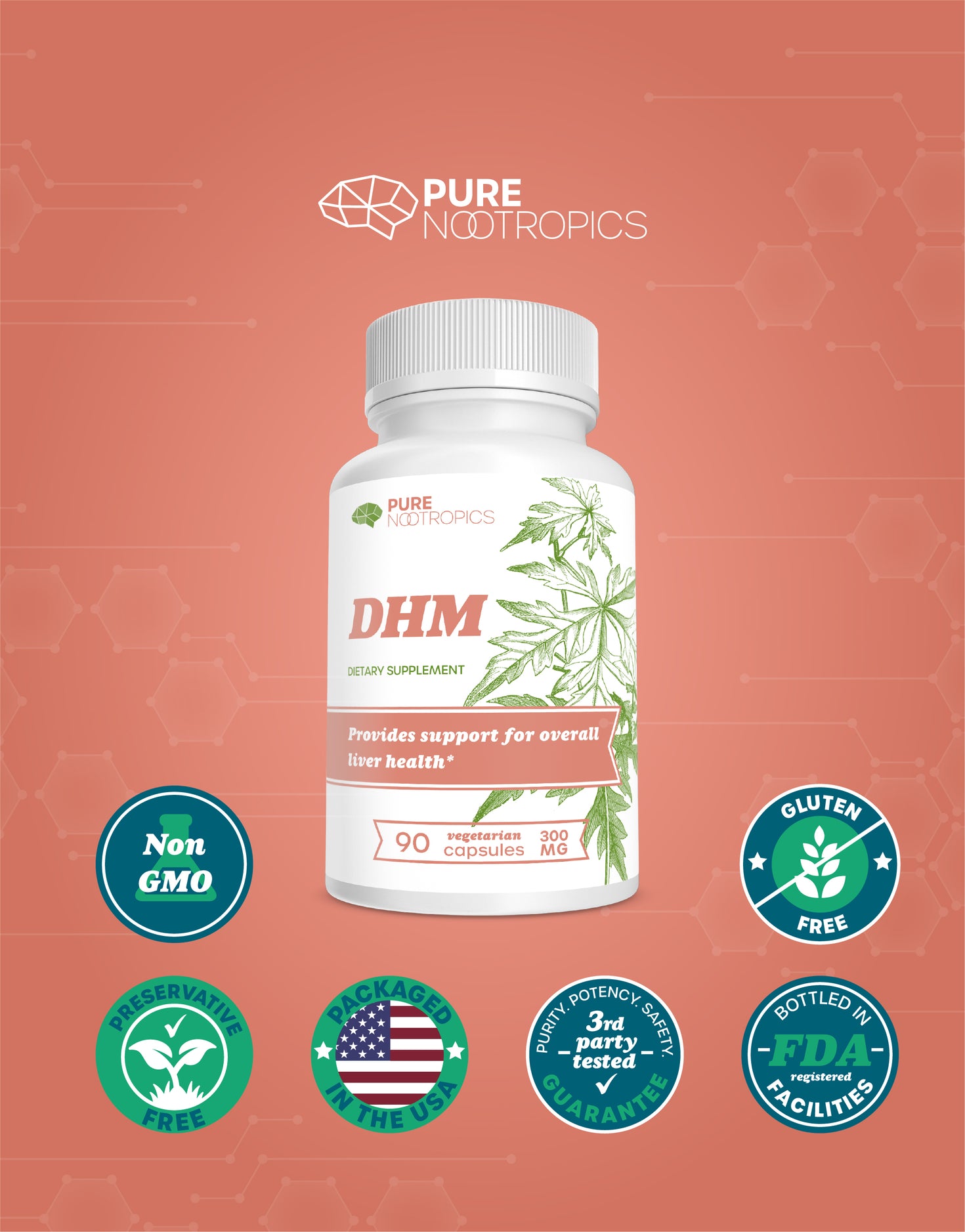 Buy DHM (Dihydromyricetin) Capsules by Pure Nootropics