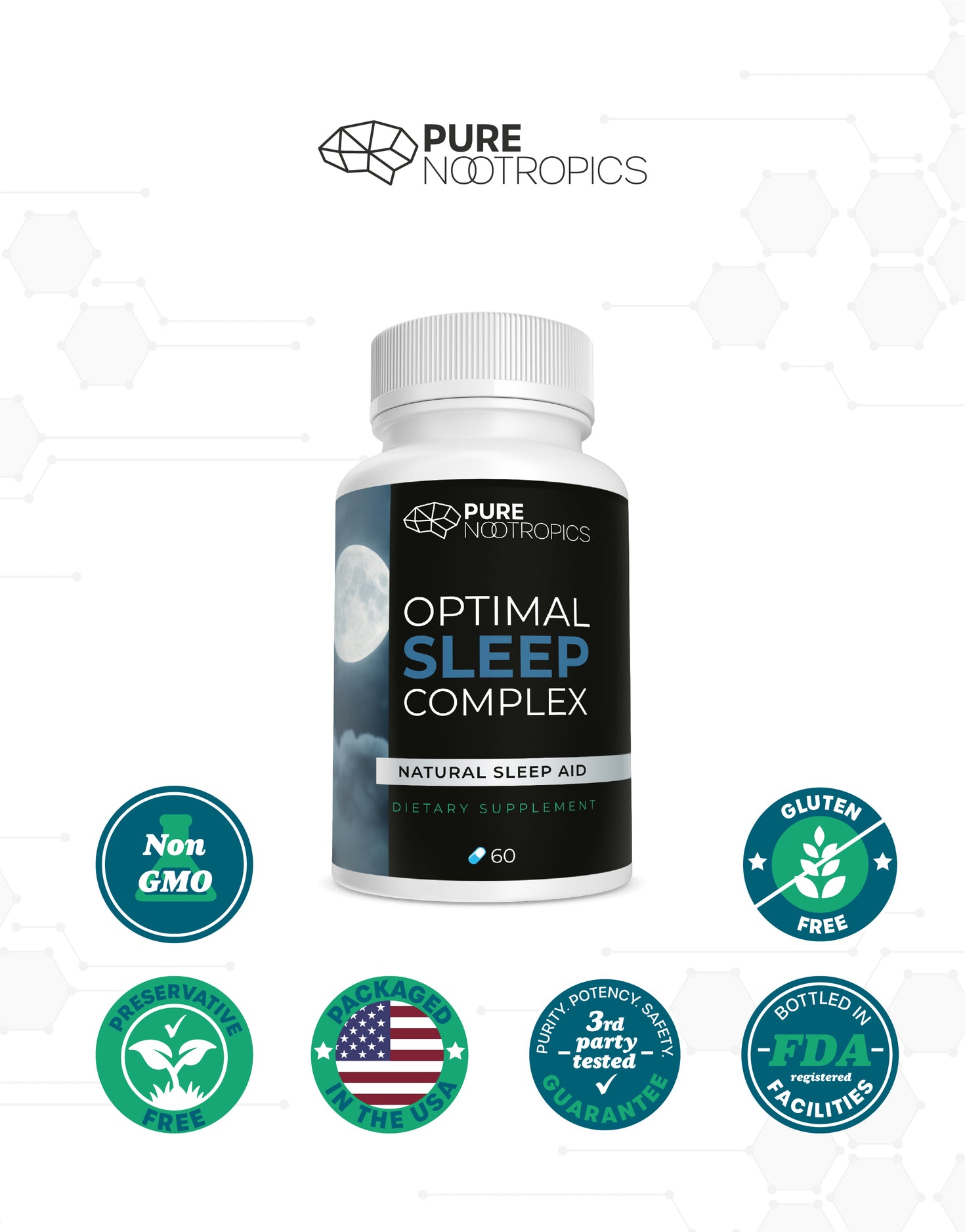 Buy Our Optimal Sleep Complex - Natural Sleep Aid – Pure Nootropics