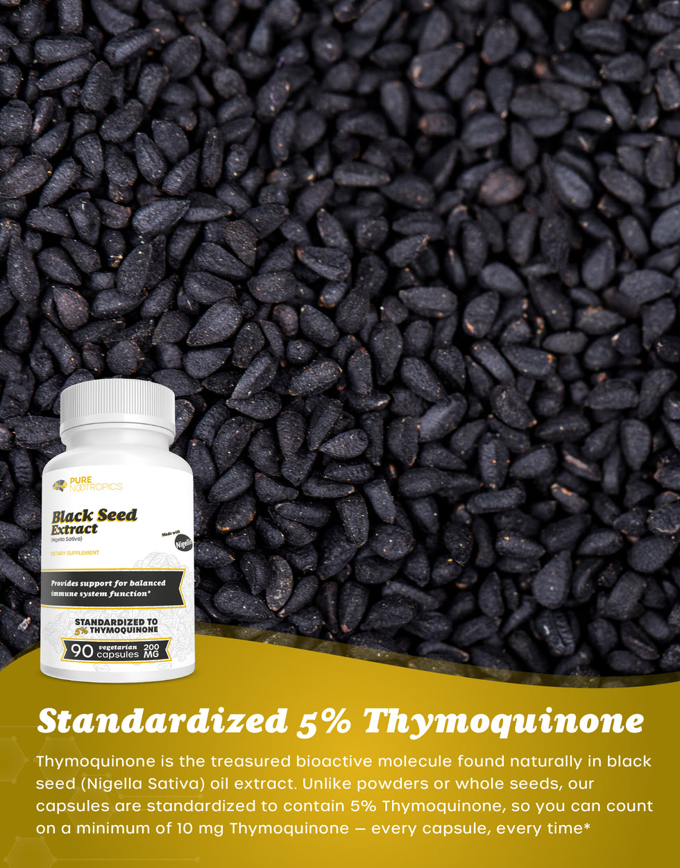Nigellin® (Nigella sativa) Black Seed Oil Extract Capsules – Pure ...