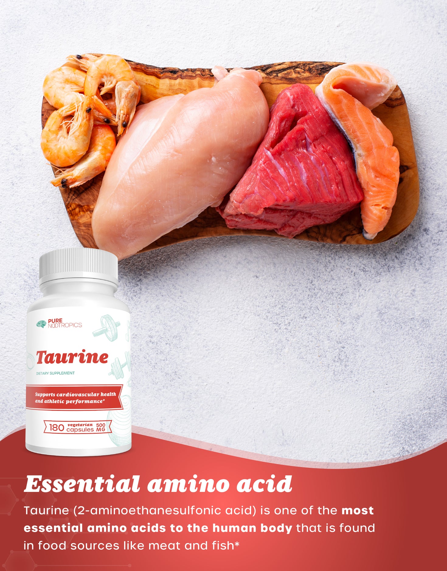 Taurine Capsules – Pure Nootropics