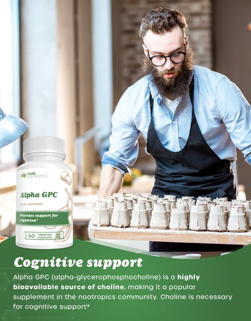 Alpha GPC Capsules & Powder Pure Nootropics