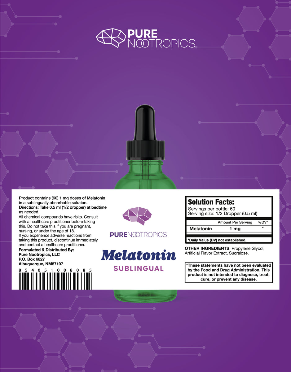 Pure Nootropics Melatonin Sublingual Solution